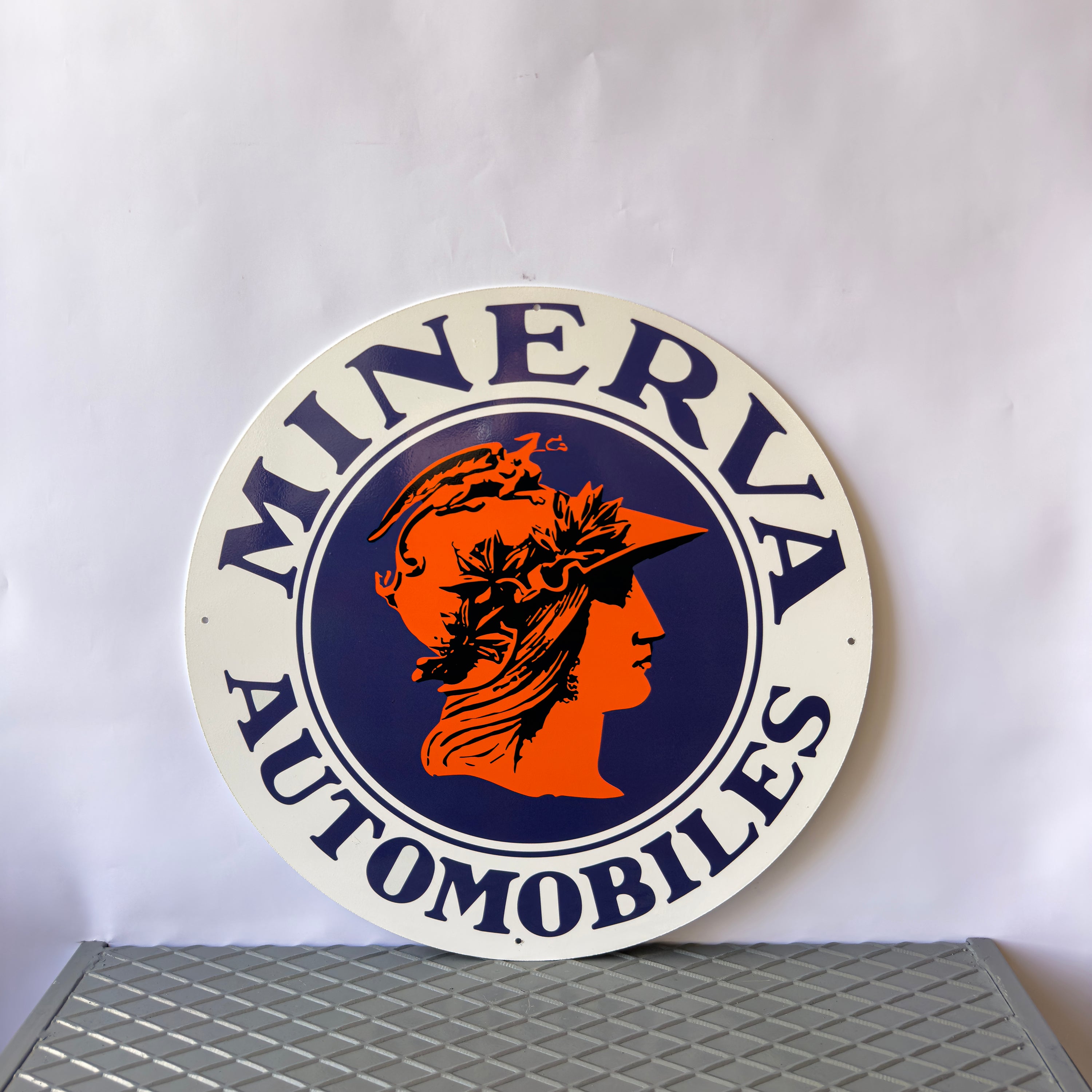 Minerva Vintage Sign – Heavy Metal Sign – Garage Decor – ZobGarage