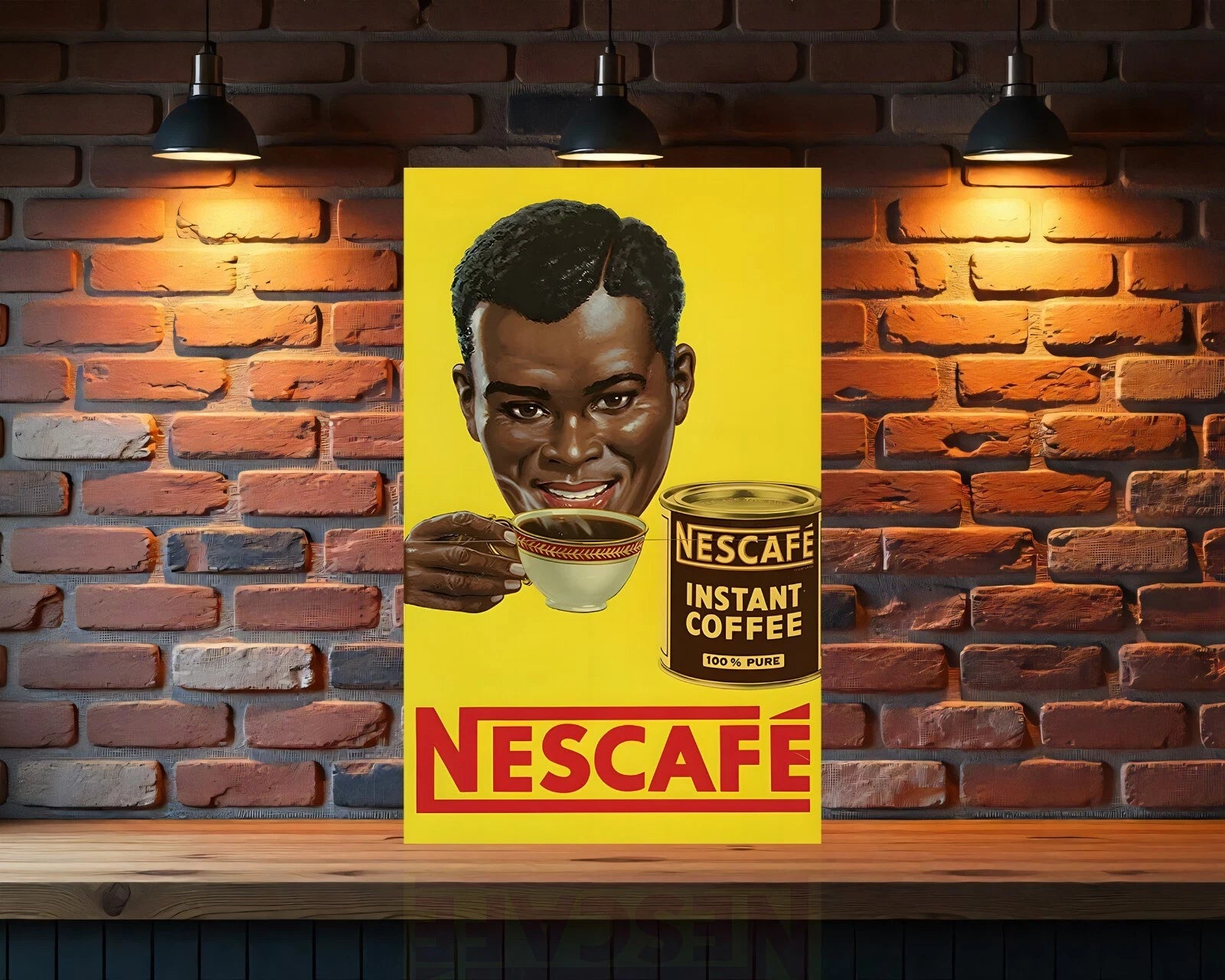 NESCAFÉ Vintage Coffee Sign - Heavy Metal Cafe & Bar Decor – ZobGarage